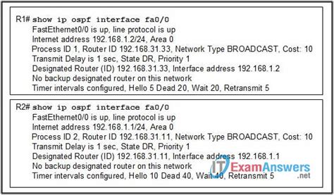 Refer To The Exhibit Routers R1 And R2 Are Directly Connected Through A Fastethernet Link But