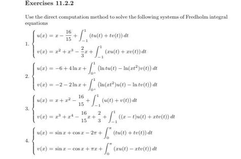 Solved Exercises 1122 Use The Direct Computation Method To