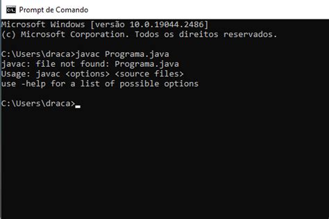 erro não acha arquivo para compilar java jre e jdk compile e execute o seu programa