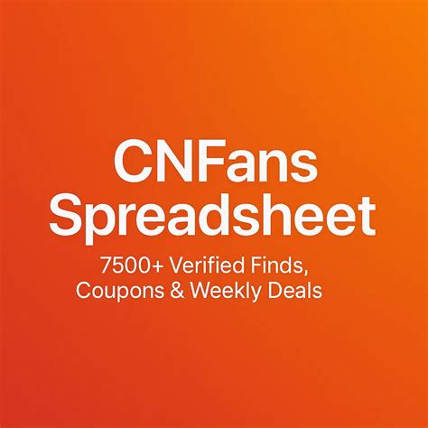CNFans Spreadsheet 7500 Verified Deals QC Photos Finds