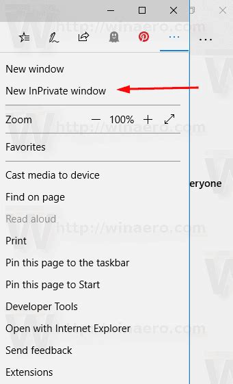 Enable Extensions In Private Mode In Microsoft Edge