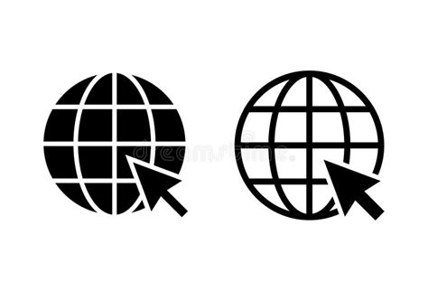 Web Icon Go To Web Icon Web Click Icon Stock Vector Illustration