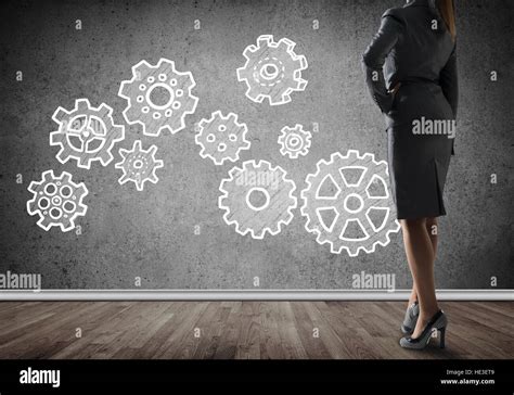 Gears Mechanism As Teamwork Concept Stock Photo Alamy