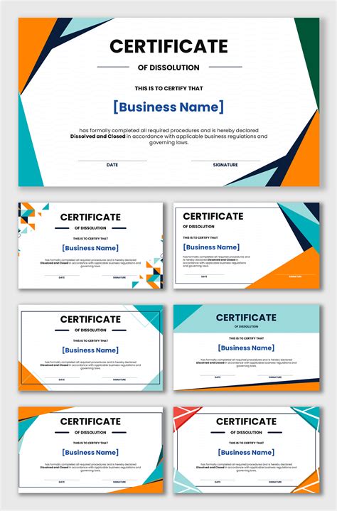 Get Now Certificate Of Dissolution Business Powerpoint