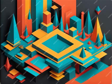 Premium Vector Abstract 3d Rendering With Colorful Gradient Abstract