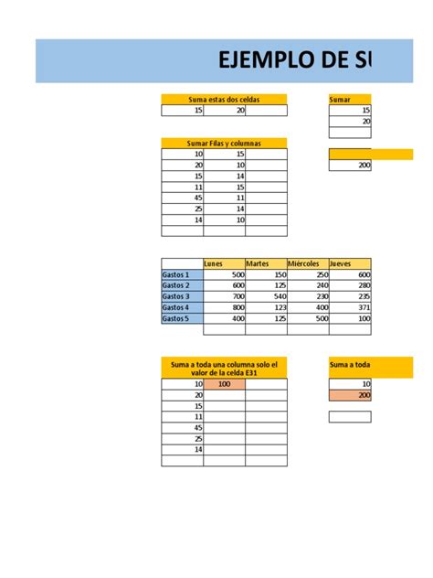 Curso Básico De Excel Ejercicios El Tío Tech Pdf