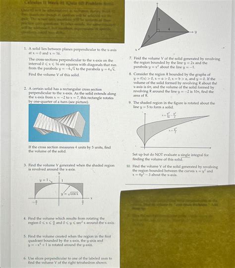 Solved Calculus Two I Need Help With Disk And Shell Methods