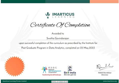 Swetha Govindarajan On Linkedin Datascience Certifiedprofessional