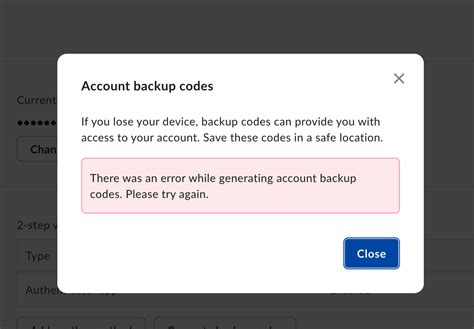 Backup Code Generation Error And 2FA Not Working Box Support
