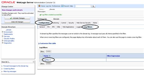 Weblogic Log Filters Grepora