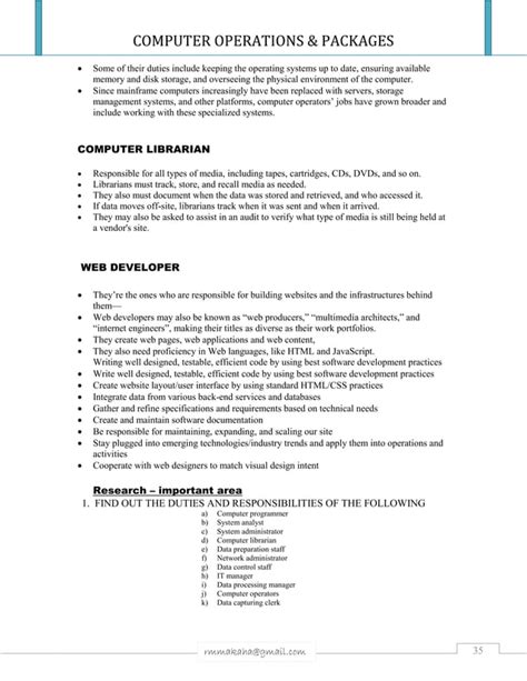Computer Operations And Packages Pdf