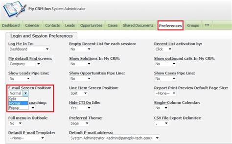 Email Screen In Sage Crm 72 Sage Crm Tips Tricks And Components