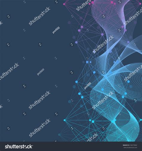 Geometric Abstract Background Connected Line Dots Stock Vector Royalty Free 618273902