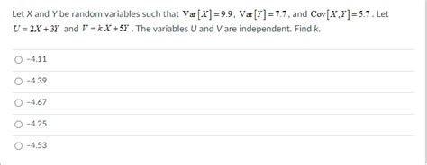 Solved Let X And Y Be Random Variables Such Chegg