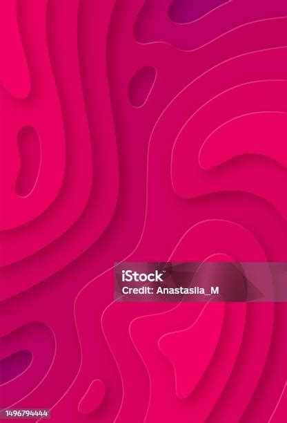 빨간 페이퍼 컷 멀티 레이어 3d 지형 패턴 텍스처 0명에 대한 스톡 벡터 아트 및 기타 이미지 0명 개념 공예 Istock