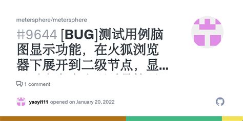 Bug 测试用例脑图显示功能，在火狐浏览器下展开到二级节点，显示时文字会出现重叠情况 · Issue 9644 · Meterspheremetersphere · Github