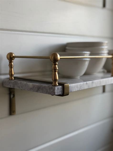 DIY HOW TO BUILD SHELVES WITH BRASS GALLERY RAILS Home Decor Shelves
