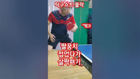 국대탁구레슨 탁구쇼트 블락방법 팔꿈치를 접었다가 펴기 탁구기술 Youtube