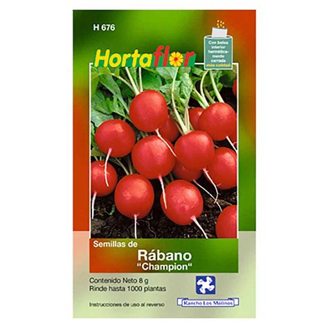 Semilla Hortaflor H676 Rabano Champion Chedraui