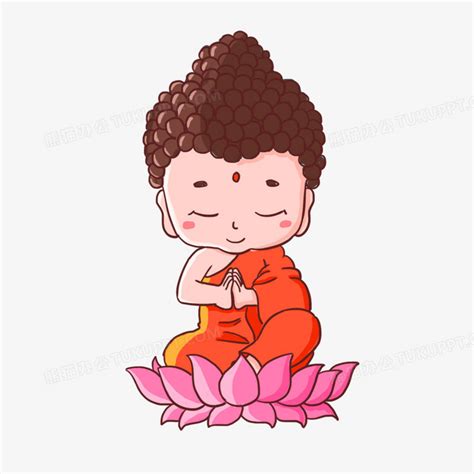 手绘卡通如来佛祖打坐免抠元素PNG图片素材下载 卡通PNG 熊猫办公