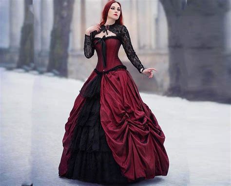 Gothic Victorian Dress Red