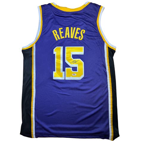 Austin Reaves Signed Custom Away Jersey Purple Psa Itp Cert Black Sig Collectors Outlet Llc