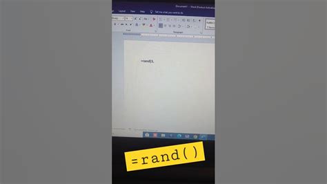 automatically generate paragraph in ms word using rand youtube