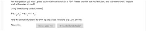Solved For This Question You Must Upload Your Solution And Chegg