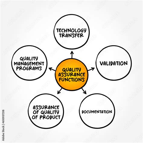 Quality Assurance Functions Mind Map Text Concept Background Stock Vector Adobe Stock