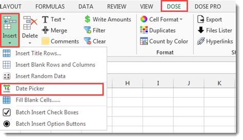 Excel Date Picker Zbrainsoft