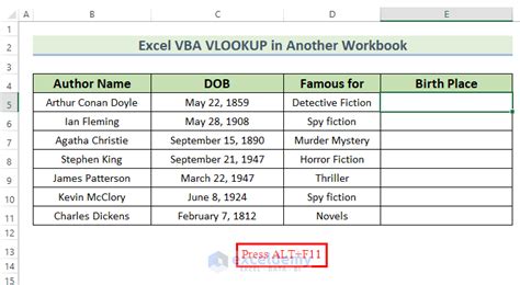 Use Excel Vba Vlookup To Find Values In Another Worksheet