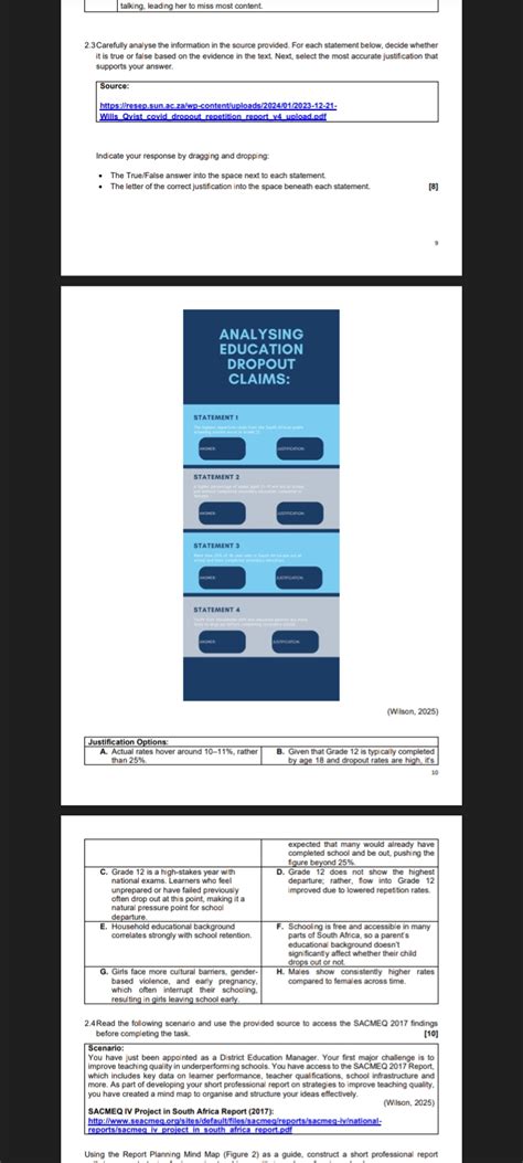23 Carefully Analyse The Information In The Source Provided For Each St