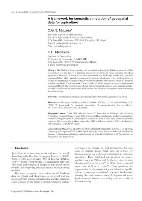 pdf a framework for semantic annotation of geospatial data for