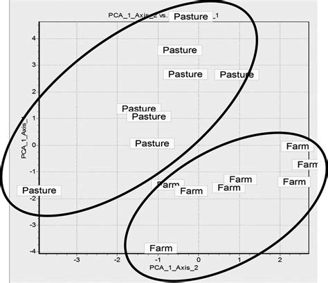 Plot Of The First Two Pc Loading Vectors The Labels Correspond To Ph