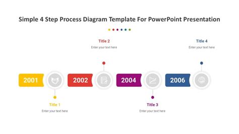 Simple 4 Step Process Diagram Template For Powerpoint Presentation Pptuniverse