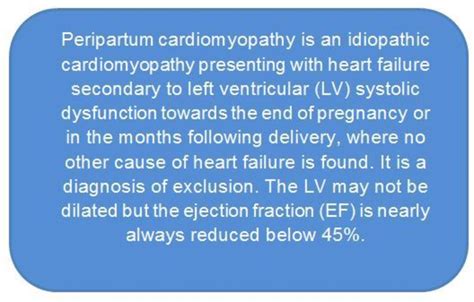 Peripartum Cardiomyopathy Diagnosis And Management Heart