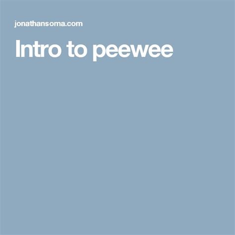 Intro To Peewee