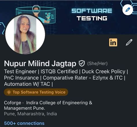 nupur milind jagtap on linkedin today i received the “top software testing voice badge” on