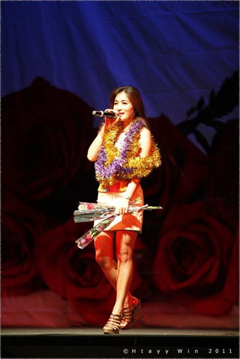 Myanmar Beautiful Model Khin Lay Nwe Sing On Stage