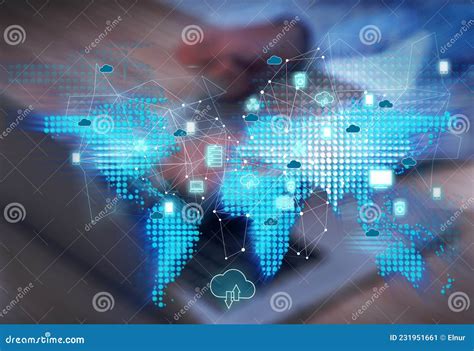Cloud Computing Concept In Technology Collage Stock Image Image Of Center Mining 231951661