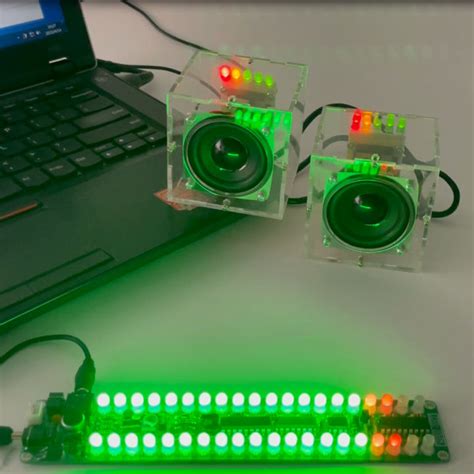 Diy Led Electronic Kit Music Audio Spectrum Indicator Soldering Project Practice Mono Dual Red