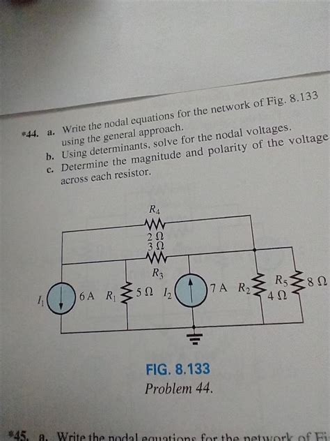 Solved 44 A Write The Nodal Equations For The Network Of