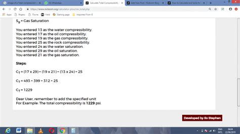 How To Calculate And Solve For Total Compressibility Of A Reservoir