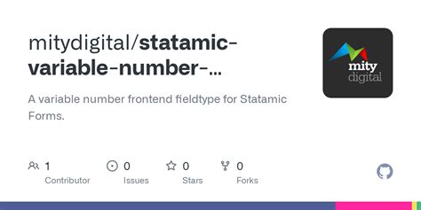 Github Mitydigitalstatamic Variable Number Fieldtype A Variable Number Frontend Fieldtype