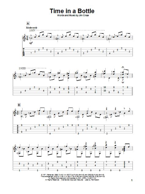 Time In A Bottle By Jim Croce Solo Guitar Guitar Instructor
