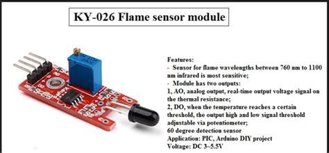 Fire Flame Sensor Module Ky 026 Infrared Darazpk