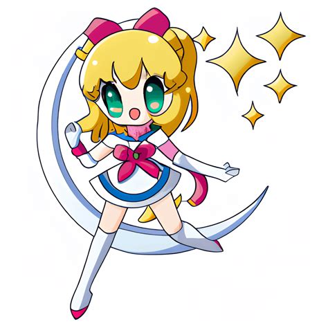 Sailor Moon Kawaii Chibi Sticker Creative Fabrica