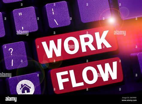 Writing Displaying Text Work Flow Word For Continuity Of A Certain Task To And From An Office