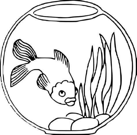 Coloriage Dun Poisson Dans Un Bocal À Imprimer Sur Tout Poisson Facile A Dessiner