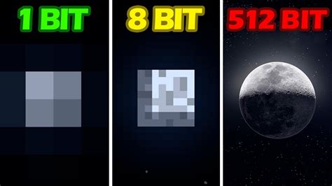 The Moon 1 Bit 2 Bit 4 Bit 8 Bit 16 Bit 32 Bit 64 Bit 128 Bits 256 Bit 512 Bit Youtube